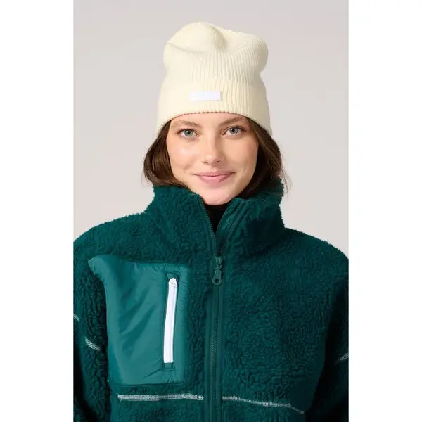 JORDE Tommy Merino Wool Beanie - White/white