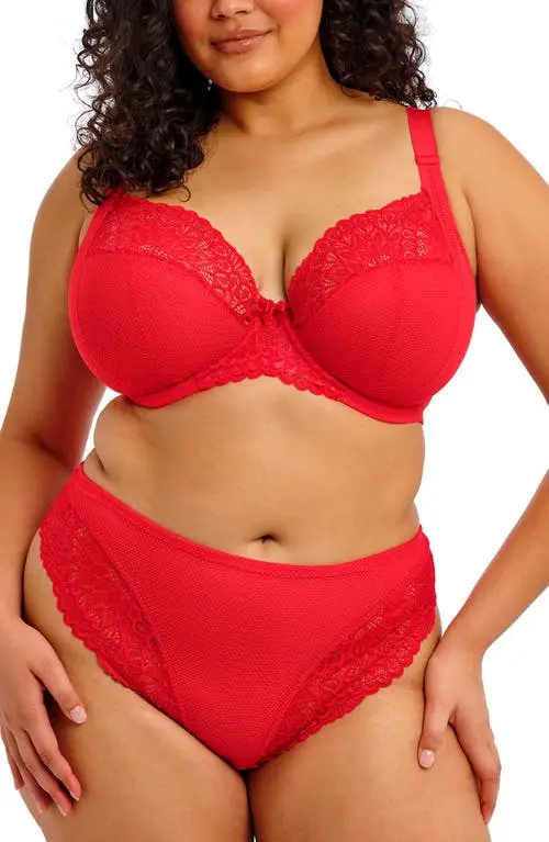Elomi Tiernie Underwire Plunge Bra - Red