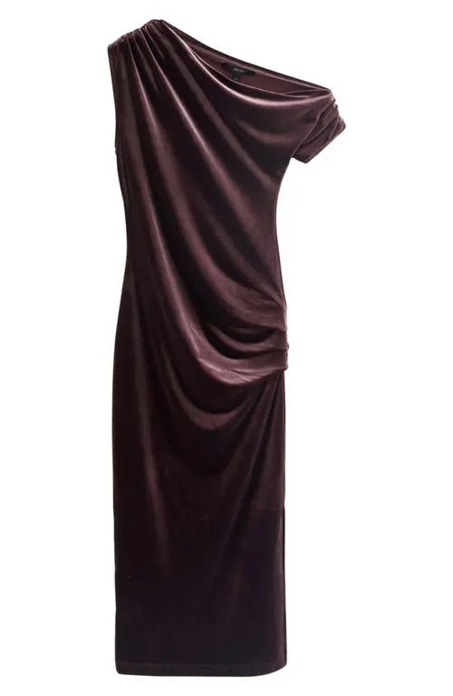 NEXT One-shoulder Velvet Maxi Dress