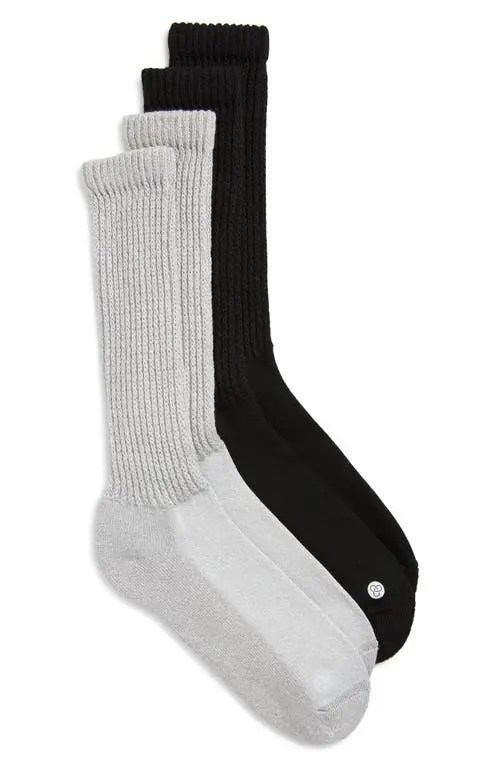 Zella 2-pack Scrunch Crew Socks - Grey Multi