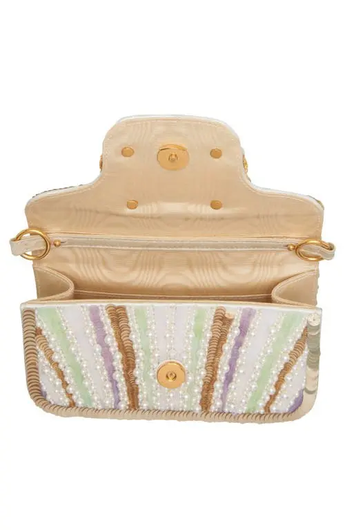 Valentino Garavani Locò Jewel Vlogo Embellished Shoulder Bag - Multicolor/burro/cream