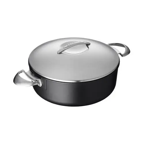 SCANPAN Professional 4.5 Quart Low Sauce Pot - Black