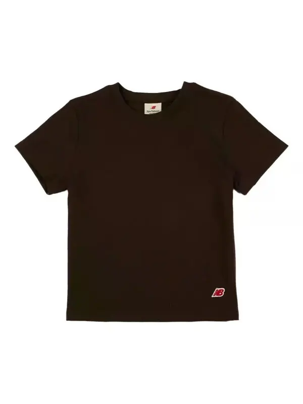 NEW BALANCE Logo-patch T-shirt - Brown