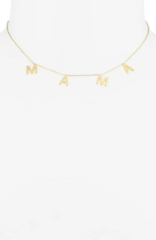 THE SIS KISS Mama Charm Chain Necklace - Gold No Crystals