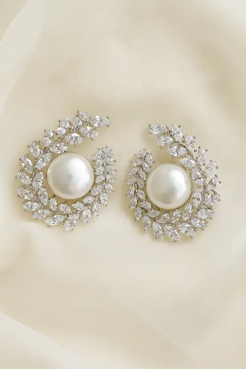 GEMMA AZZURRO Perla Statement Earrings