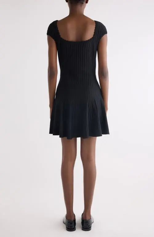 Givenchy Cap Sleeve Knit Fit & Flare Dress