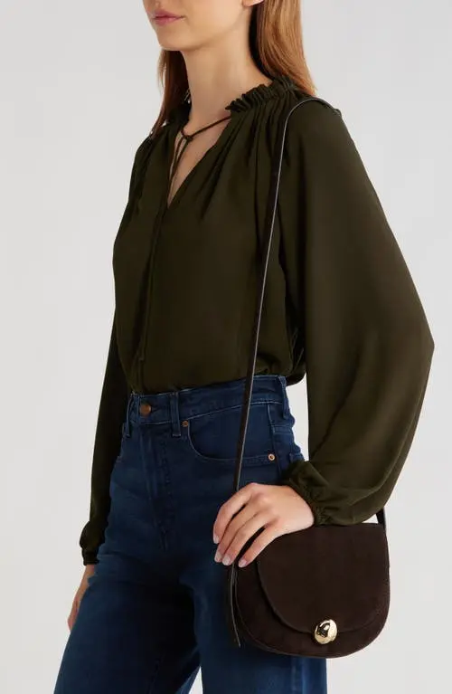 Madewell Small Dakota Saddle Bag - Dark Carob