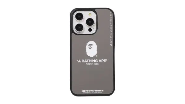 A BATHING APE Mirror Iphone 15 Pro Case - Silver