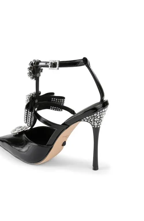 Kurt Geiger Bow Embellished Gladiator Pumps - Black