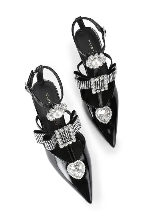 Kurt Geiger Bow Embellished Gladiator Pumps - Black