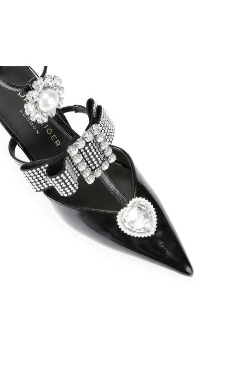 Kurt Geiger Bow Embellished Gladiator Pumps - Black