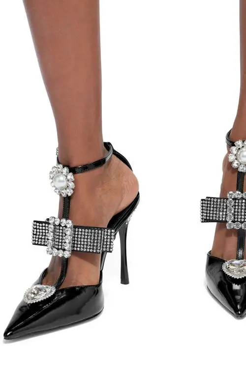 Kurt Geiger Bow Embellished Gladiator Pumps - Black