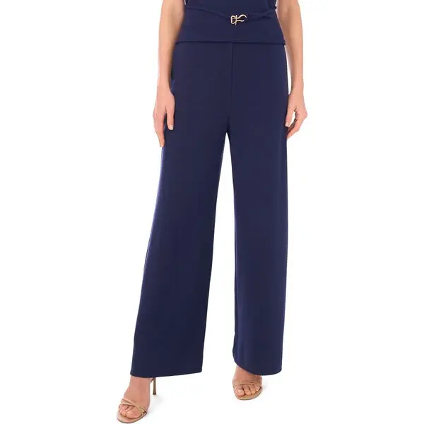 Vince Camuto Wide Leg Pull On Pants - Classic Navy