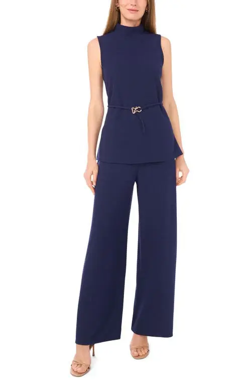 Vince Camuto Wide Leg Pull On Pants - Classic Navy