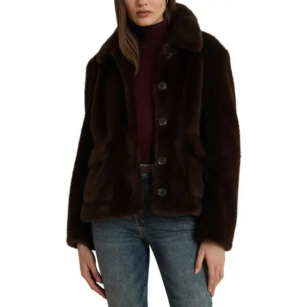Ralph Lauren Faux Fur Jacket - Circuit Brown