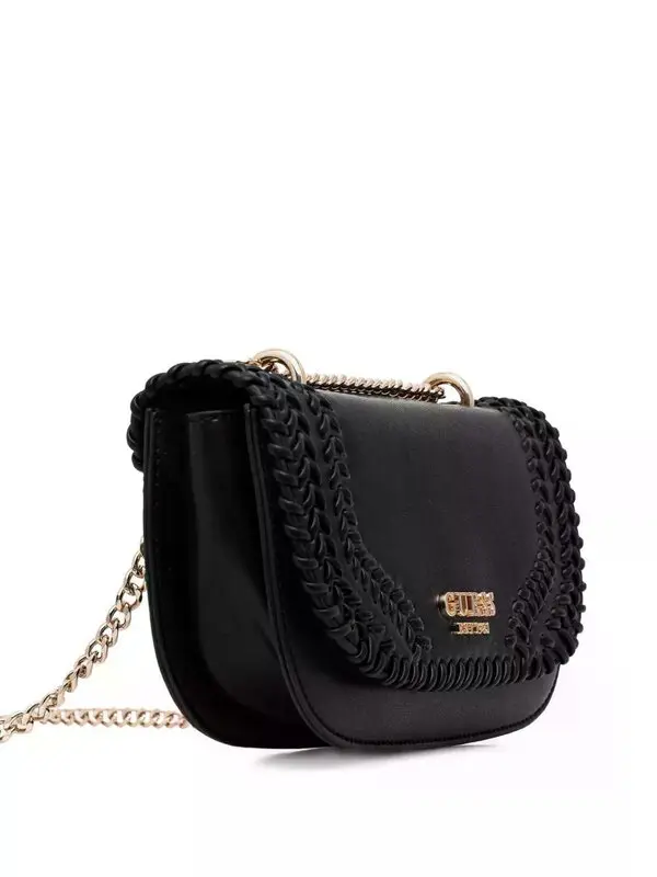 Guess Braided Chain-detail Crossbody Bag - Black