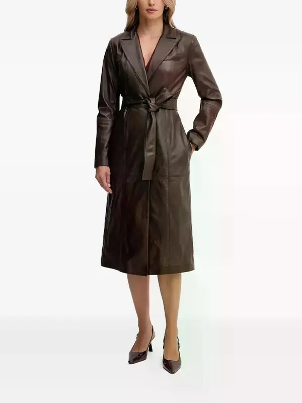 MARCIANO Lana Buttoned Belted Coat