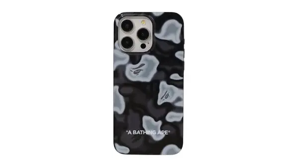 A BATHING APE Liquid Camo Iphone 15 Pro Max Case - Black