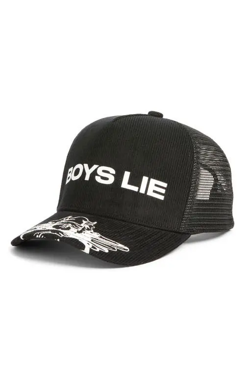 BOYS LIE Heaven's Edge Trucker Hat - Black