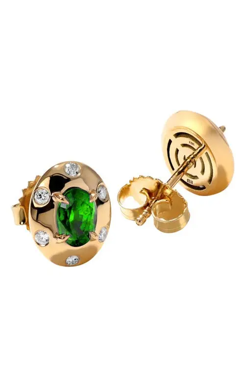 MARK HENRY Aurum Oval Cut Stud Earrings With And Diamond