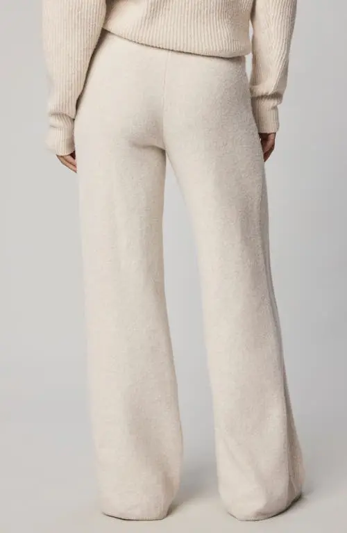 Splendid Ribbed Side Sweater Pants - Pale Oak Heather White