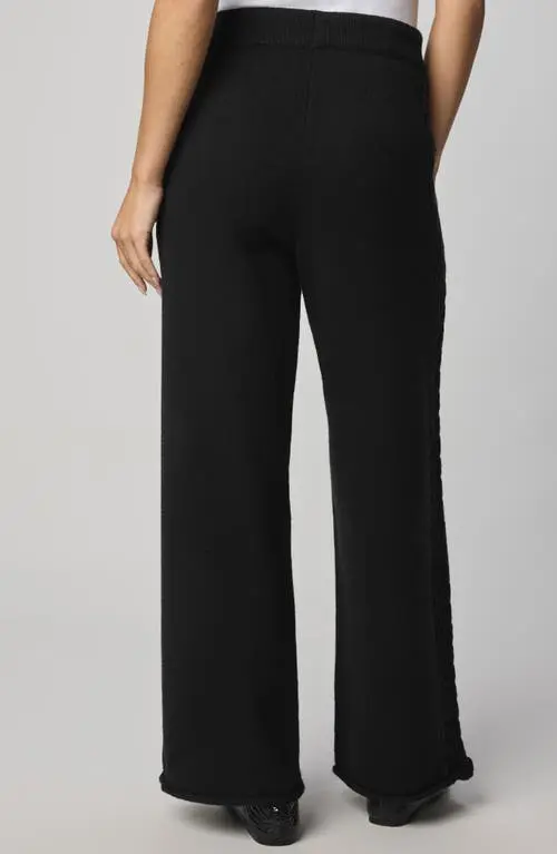 Splendid Jetset Wide-leg Sweater Pants - Black