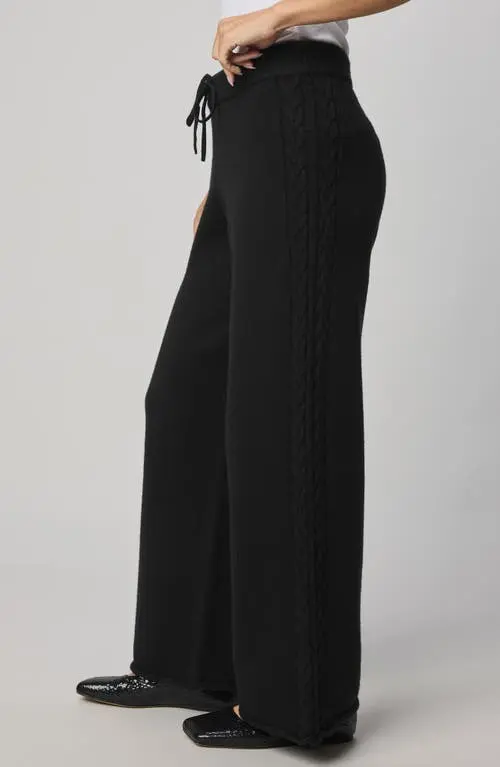 Splendid Jetset Wide-leg Sweater Pants - Black