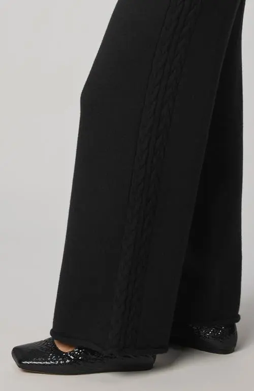 Splendid Jetset Wide-leg Sweater Pants - Black