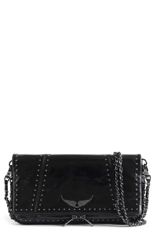 Zadig&Voltaire Rock Leather Crossbody Bag - Black