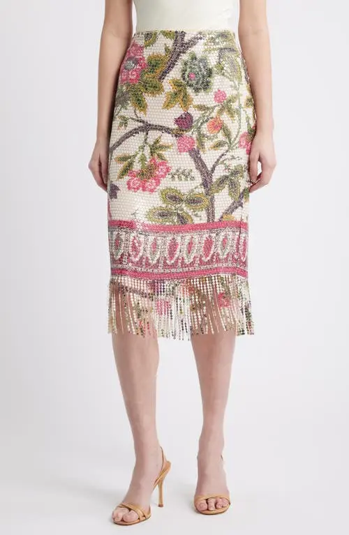 Kobi Halperin Vivienne Floral Sequin Skirt