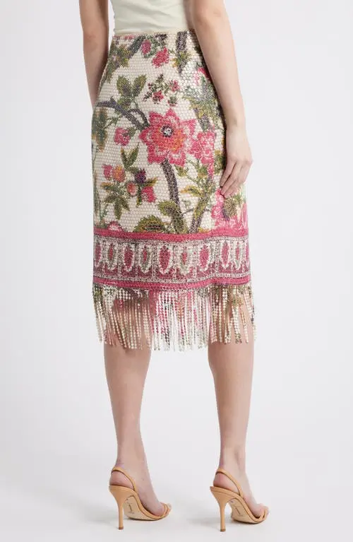 Kobi Halperin Vivienne Floral Sequin Skirt