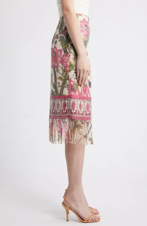 Kobi Halperin Vivienne Floral Sequin Skirt