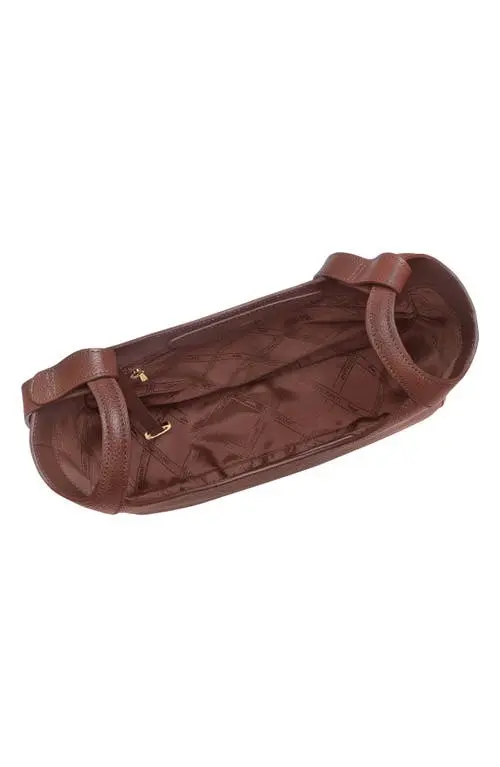 Longchamp Large Le Foulonne Leather Hobo Bag - Coffee