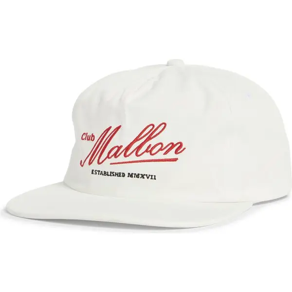 MALBON Members Snapback Baseball Cap - White