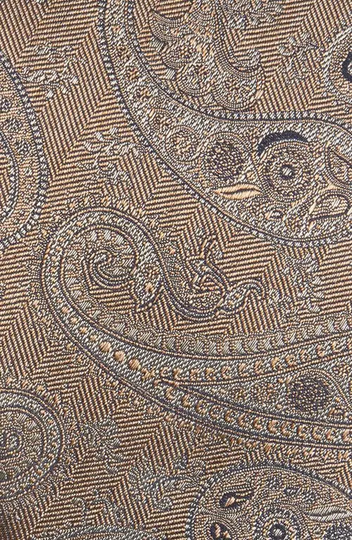 Canali Paisley Silk Tie - Beige