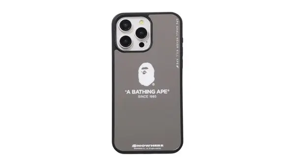 A BATHING APE Mirror Iphone 15 Pro Max Case - Silver