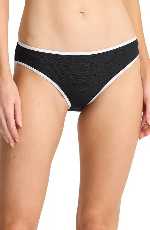 Tommy Bahama Island Cays Cabana Piqué Hipster Bikini Bottom - Black