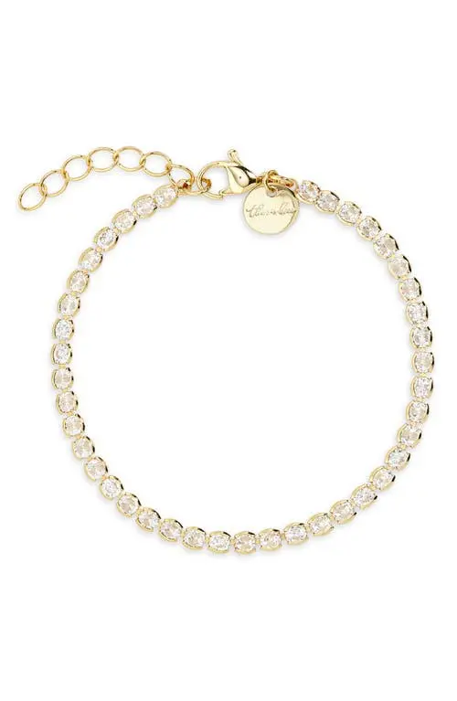 THE SIS KISS Meg Tennis Bracelet - Gold
