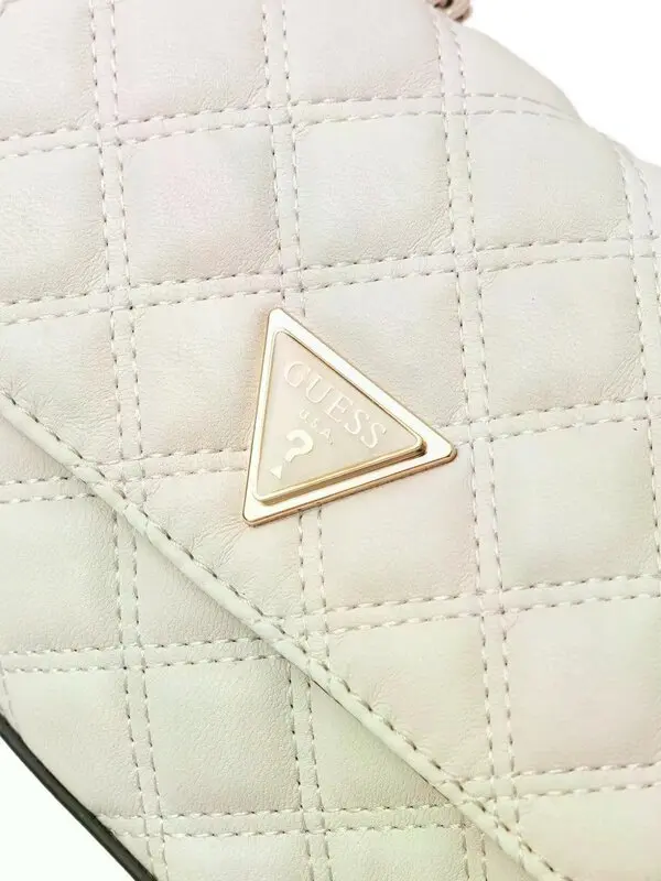 Guess Quilted Crossbody Bag - White