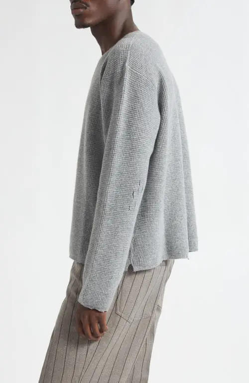 SECOND / LAYER Waffle Stitch Wool & Cashmere Sweater