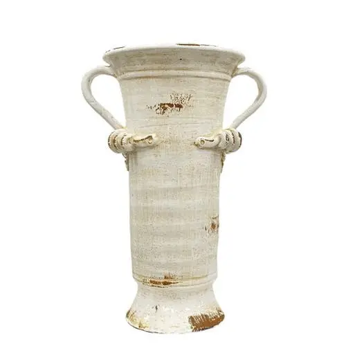 WINWARD HOME Vase With Handles - Antique White