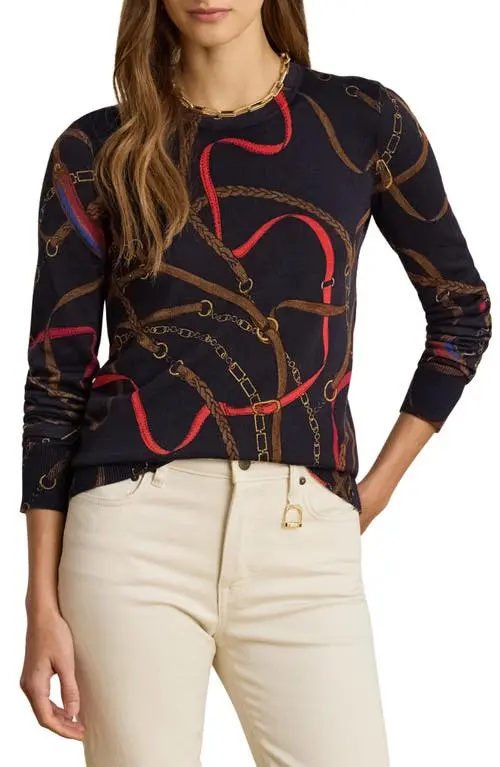 Ralph Lauren Tack Print Crewneck Sweater
