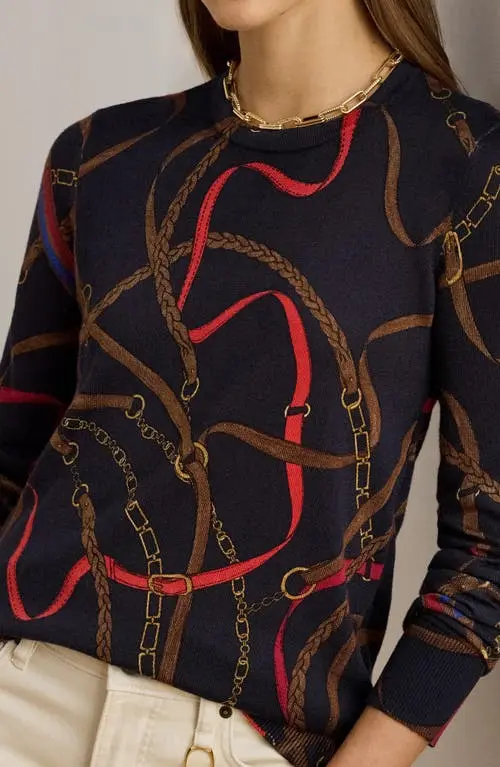 Ralph Lauren Tack Print Crewneck Sweater