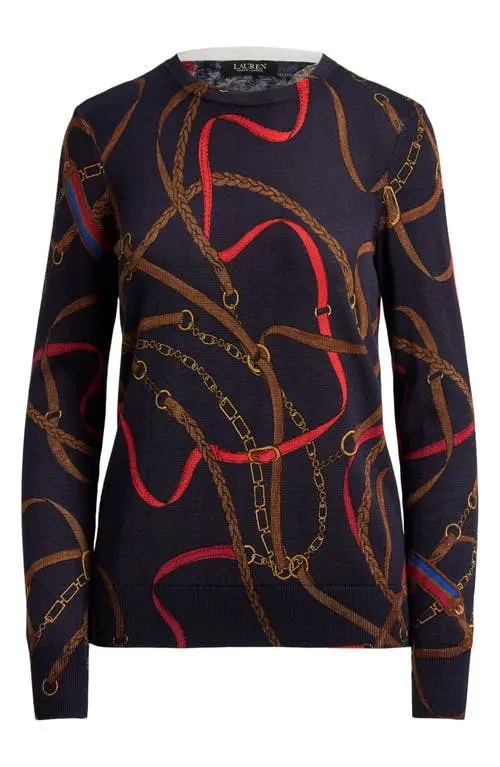 Ralph Lauren Tack Print Crewneck Sweater