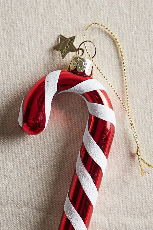 Free People Pink Candy Cane Ornament - Red And White