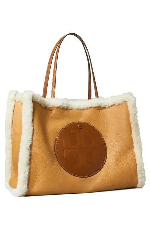 Tory Burch Ella Genuine Shearling Tote