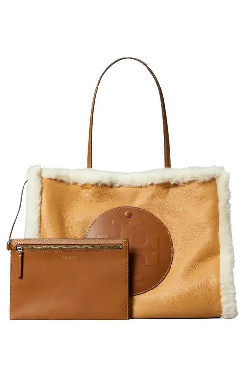 Tory Burch Ella Genuine Shearling Tote