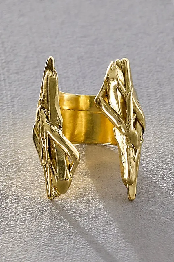 K/LLER Cuarzo Cluster Cuff Ring