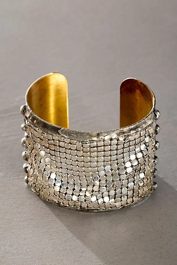 MIKAL WINN Mesh Cuff - Silver