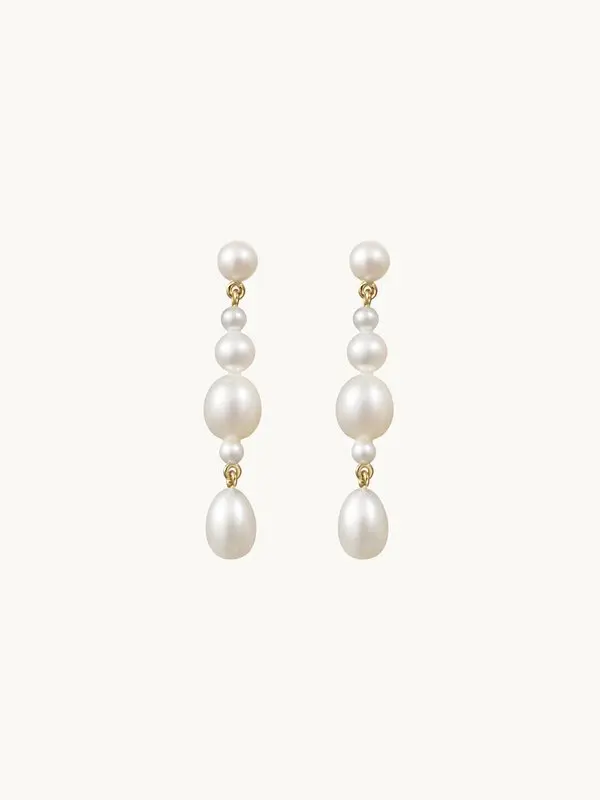 Sophie Bille Brahe Petite Amis De La Perle Drop Earrings - 14k Recycled Yellow Gold,freshwater Pearls